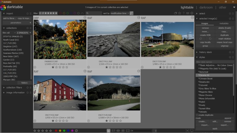 A selection of Darktable Styles – One Camera One Lens Photography