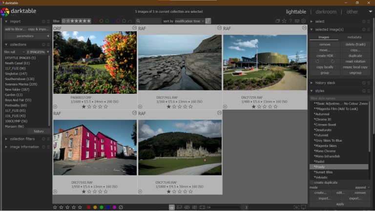 A selection of Darktable Styles – One Camera One Lens Photography