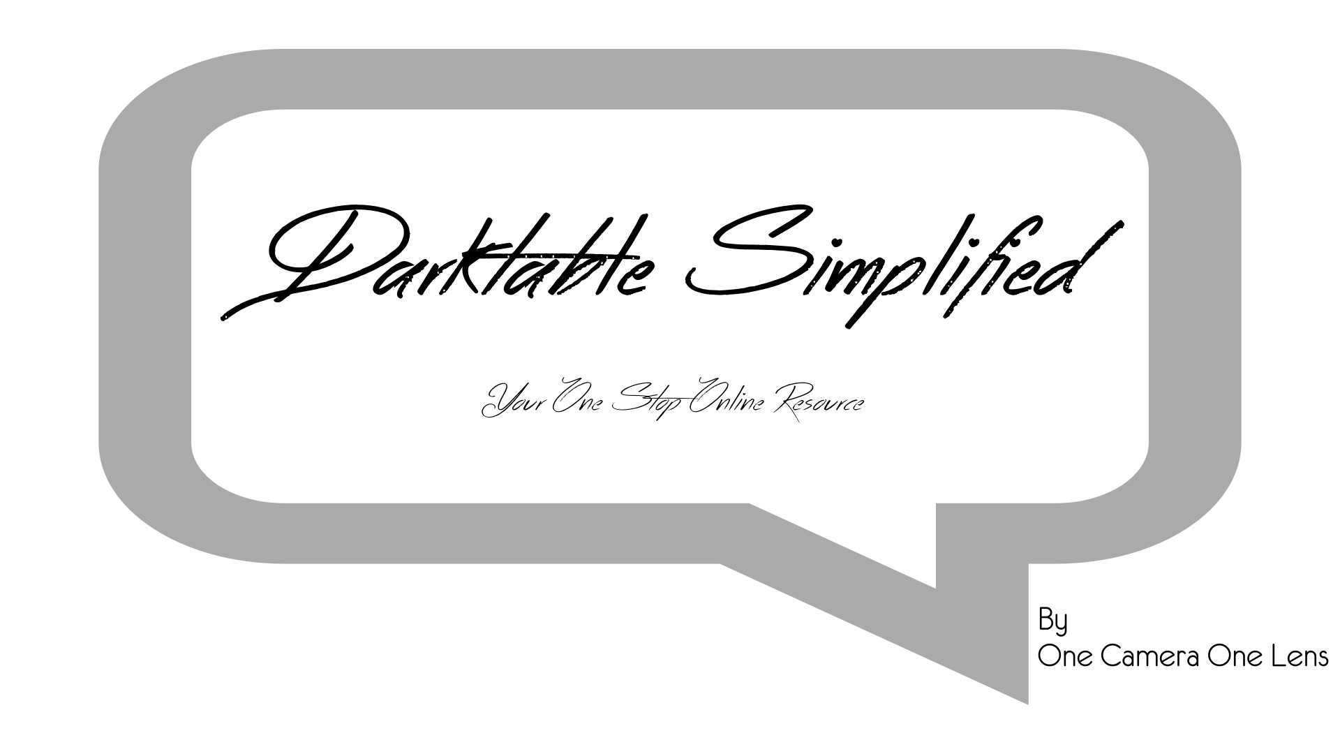 Darktable – One Camera One Lens Photography