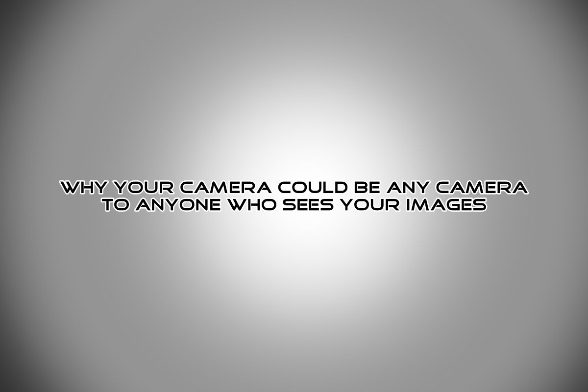 Why your camera could be any camera to anyone who sees your images ...